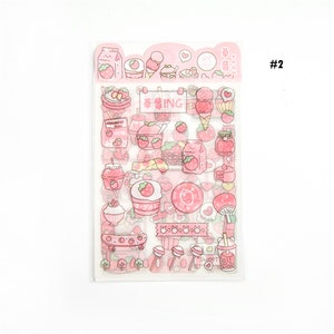 Japanese Kawaii Sticker Pack, 4 Sheets, Stamp Stickers, Sakura, Unicorn ...