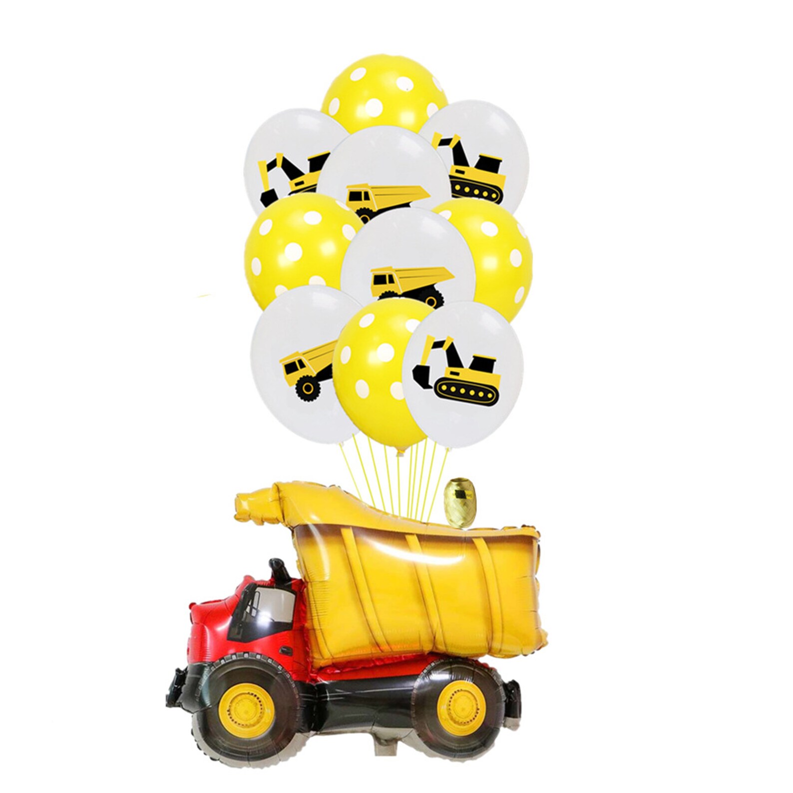 Digger and Dump Truck Birthday Party Kit Balloon Garland Kit | Etsy