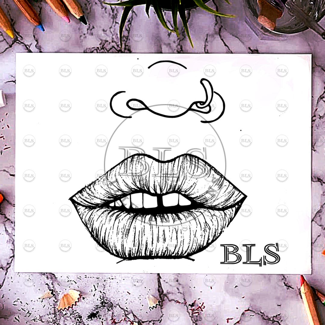 Digital Download-Lippen Malseite zum Ausdrucken - Etsy.de