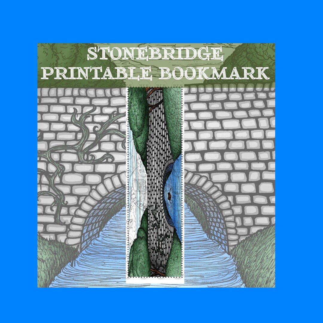 Stonebridge Printable Bookmark-digital Bookmark-aesthetic Bookmark ...