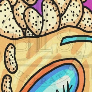 Potato Chips Art Printable Bookmark-virtual Reading Accessory for Kids ...