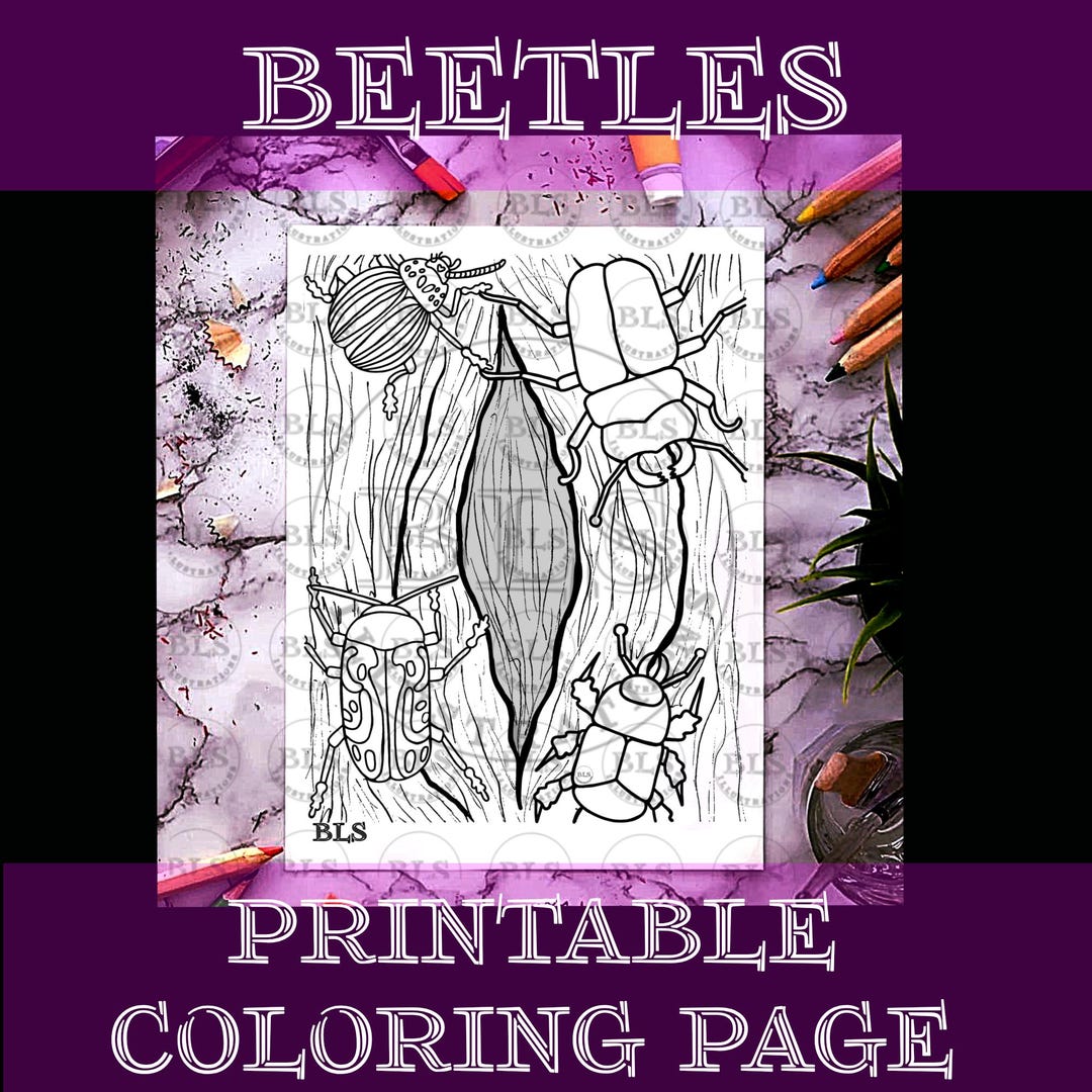 Coloring Page-beetles Printable Coloring for Kids-coloring Sheet for ...