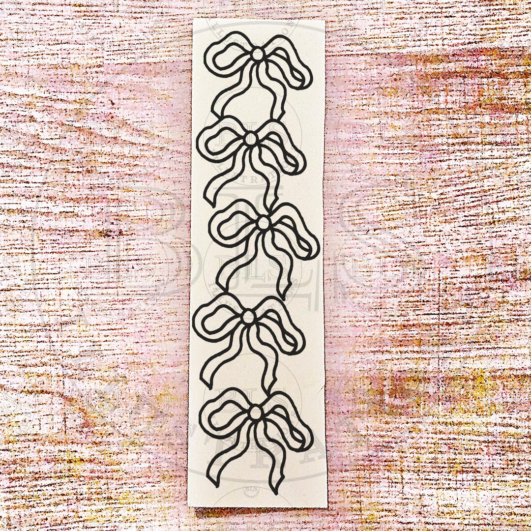 Digital Bookmark-bow Printable Coloring Bookmark - Etsy