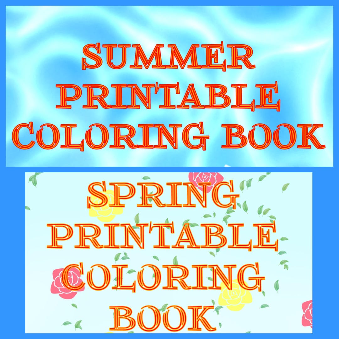 10x8 Coloring Page Digital Download-2nd Qtr of the Year Spring & Summer ...