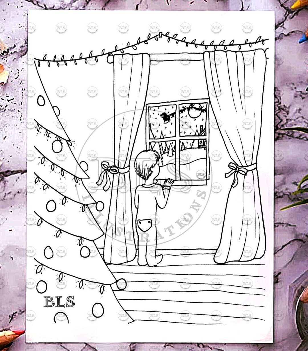 Coloring Page-christmas Eve Printable Coloring-christmas Coloring Page ...