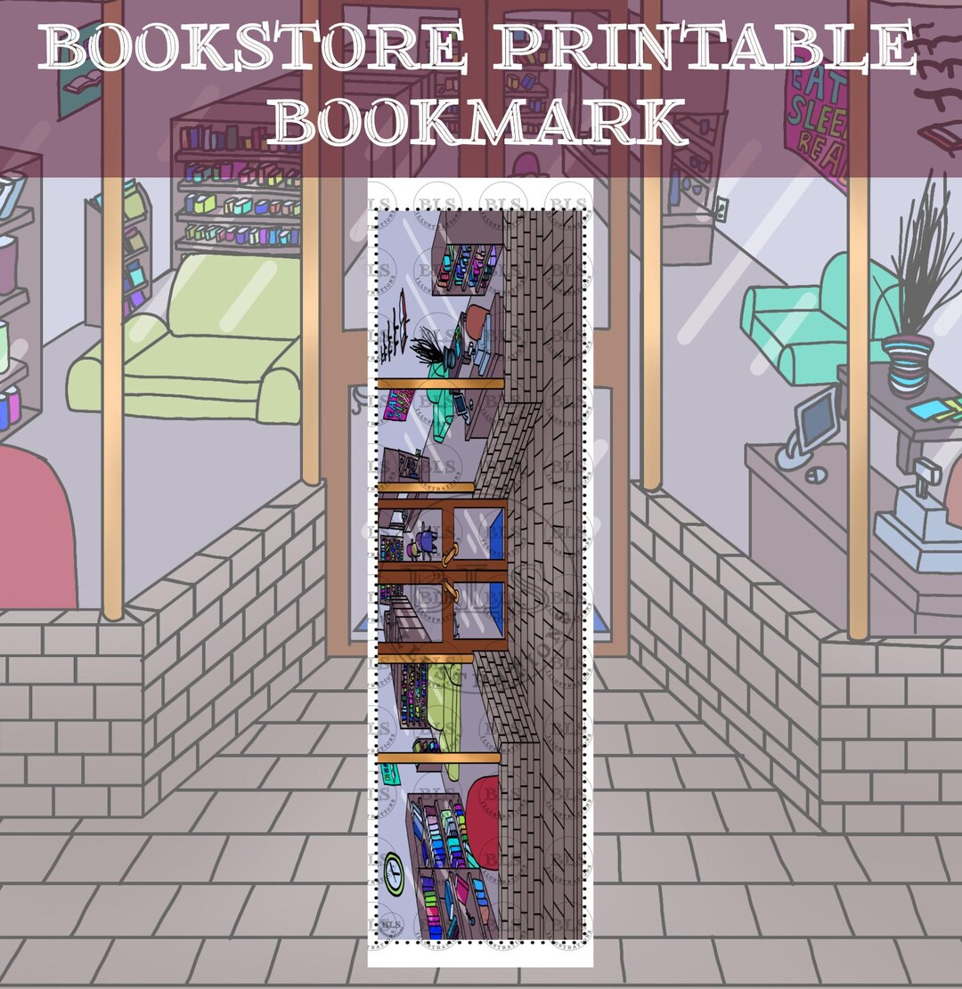 Bookstore Printable Bookmark - Etsy