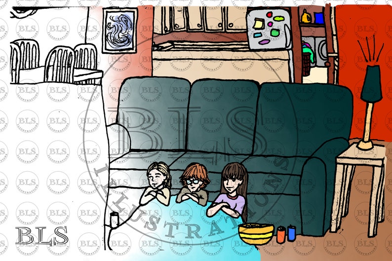 Movie Marathon Printable Coloring Page Original Hand Drawn - Etsy