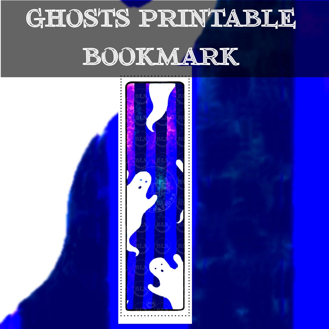 Ghosts Printable Bookmark-halloween Bookmark-bookmark Png-bookmark ...