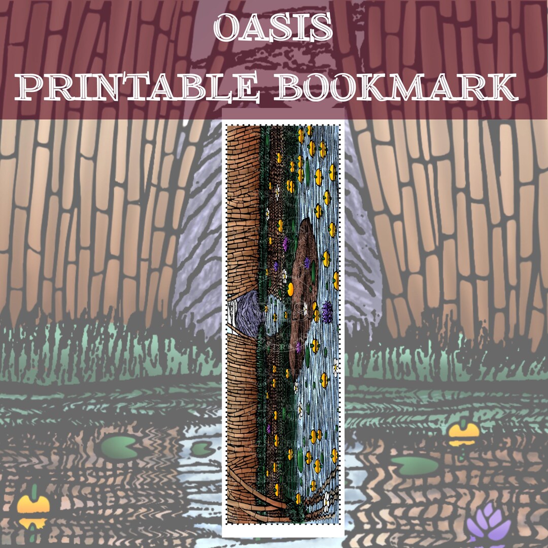 Oasis Printable Bookmark-digital Bookmark-readers Gift-book Lovers Gift ...