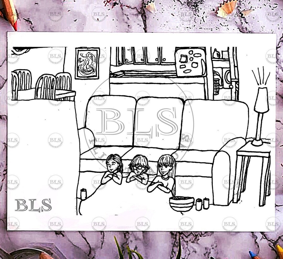 Movie Marathon Printable Coloring Page - Etsy