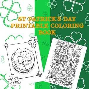 St Patrick's Day Printable Coloring Book for Kids and Adults Digital ...