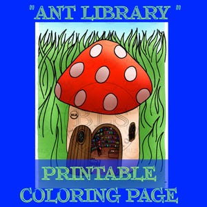 Adult Coloring Page-ant Library Printable Coloring-coloring Page for ...