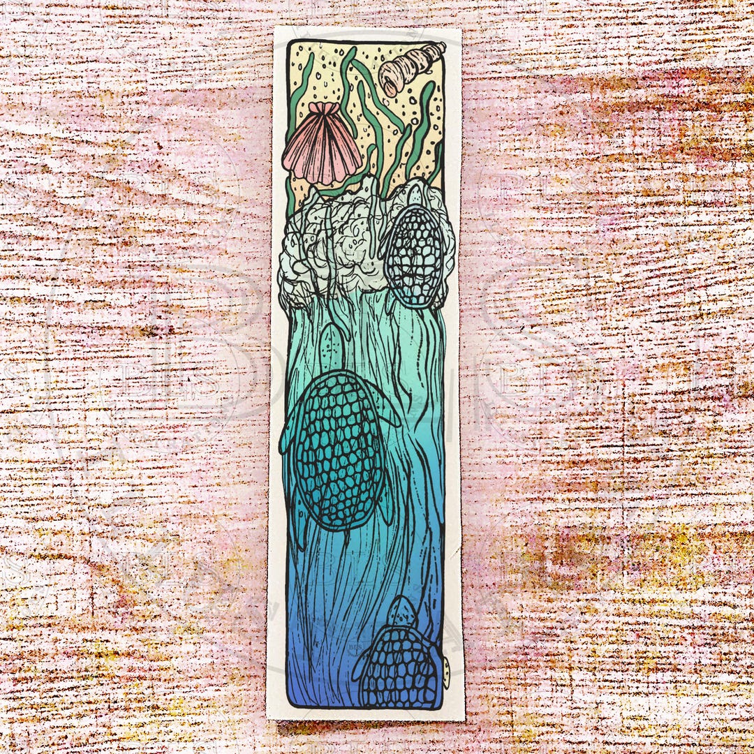 Digital Bookmark-sea Turtles Printable Bookmark - Etsy