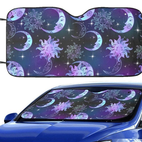 Moon Phases Windshield Sun Shade Boho Bohemian Spiritual - Etsy
