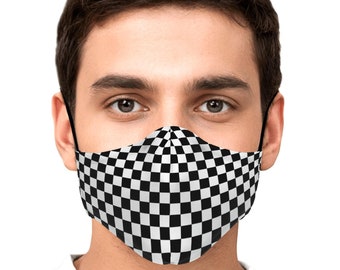 Checkered Face Mask - Etsy