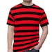 Red and Black Striped Men Tshirt, Horizontal Bold Stripes Designer ...