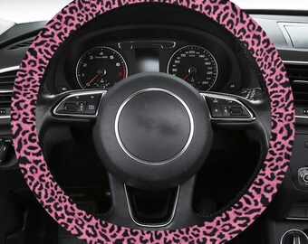 Pink Leopard Steering Wheel Cover Non Slip Neoprene Cute Purple Fuchsia Cheetah Animal Print Car Auto Wrap Protector Women Accessories Etsy