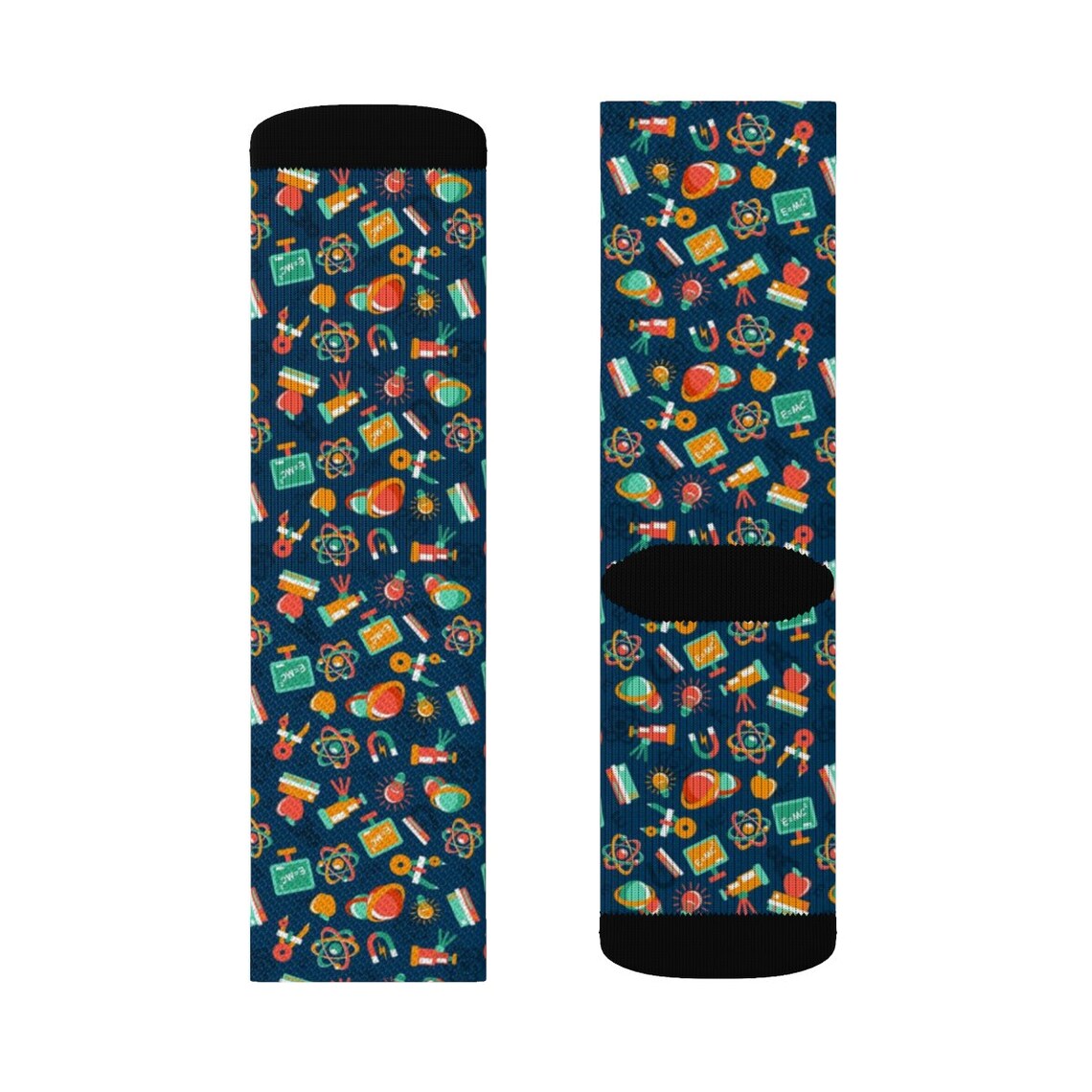 Science Physics Socks Blue 3D Printed Sublimation DNA - Etsy