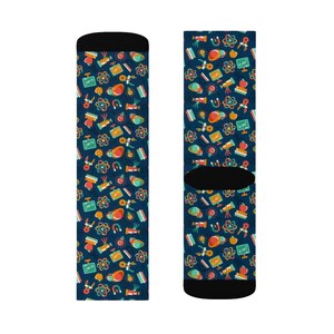 Science Physics Socks, Blue 3D Printed Sublimation DNA Molecule ...