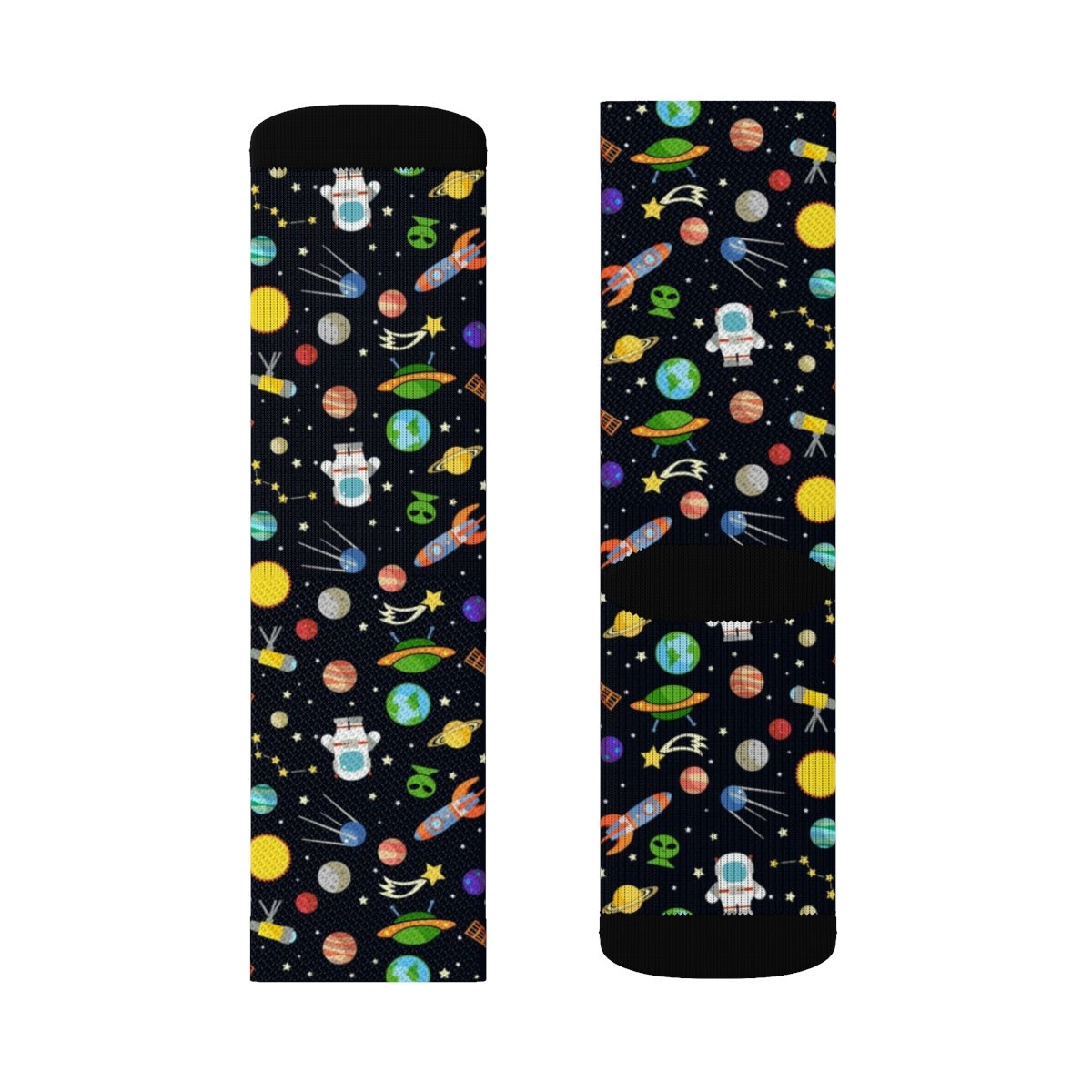 Planet Stars Earth Socks 3D Sublimation Space Sun Moon Alien - Etsy