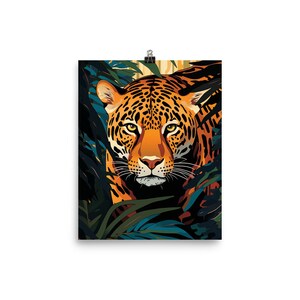 Jaguar Poster Print, Leopard Animal Leopard Forest Wall Art Vertical ...