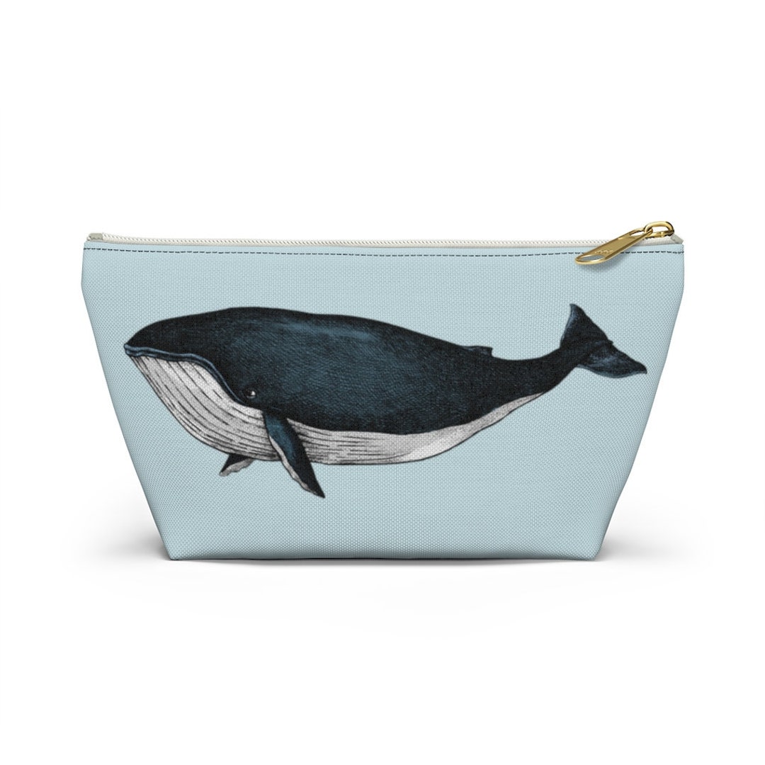 Blue Whale Pouch Bag, Canvas Beach Travel Wash Makeup Toiletry Bag ...