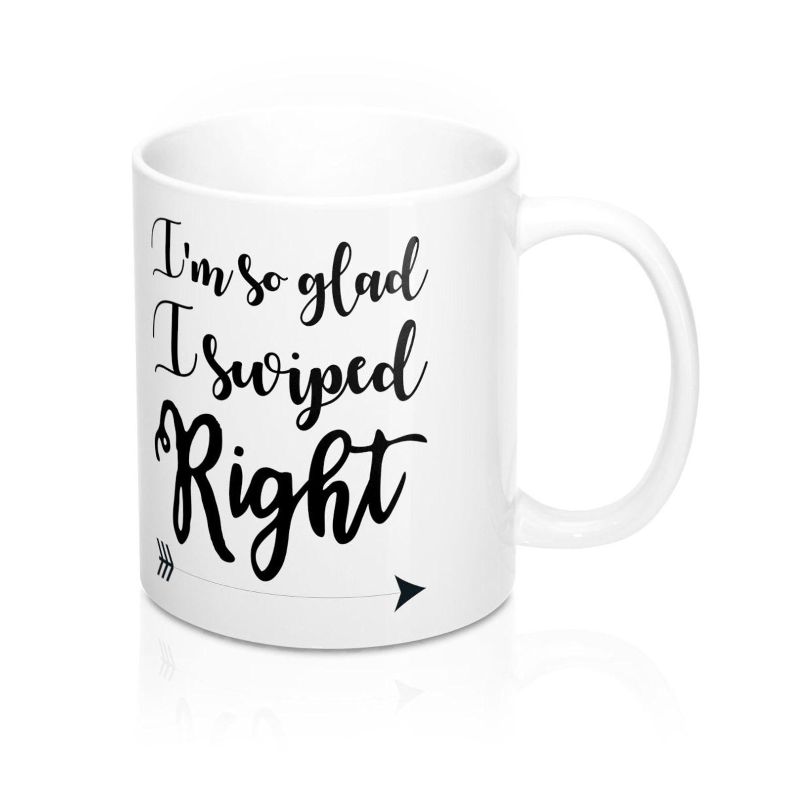 I'm so Glad I Swiped Right Mug Romantic Anniversary Gift - Etsy