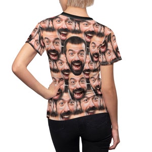 Custom Face All Over Print Photo Women T-shirt, Bachelorette Party ...