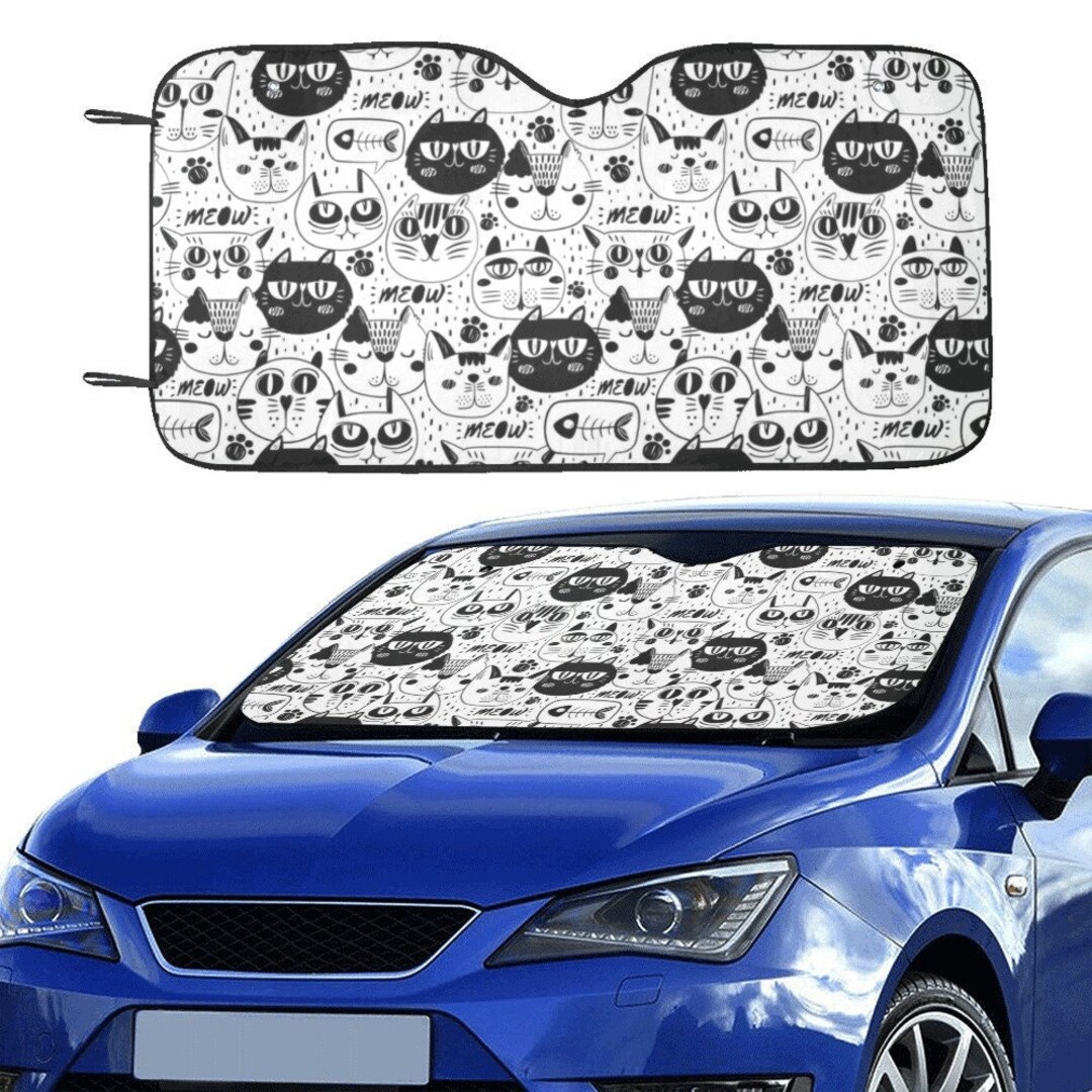Cats Sunshade, Car Windshield Sun Shade Kitten Shield Blocker ...