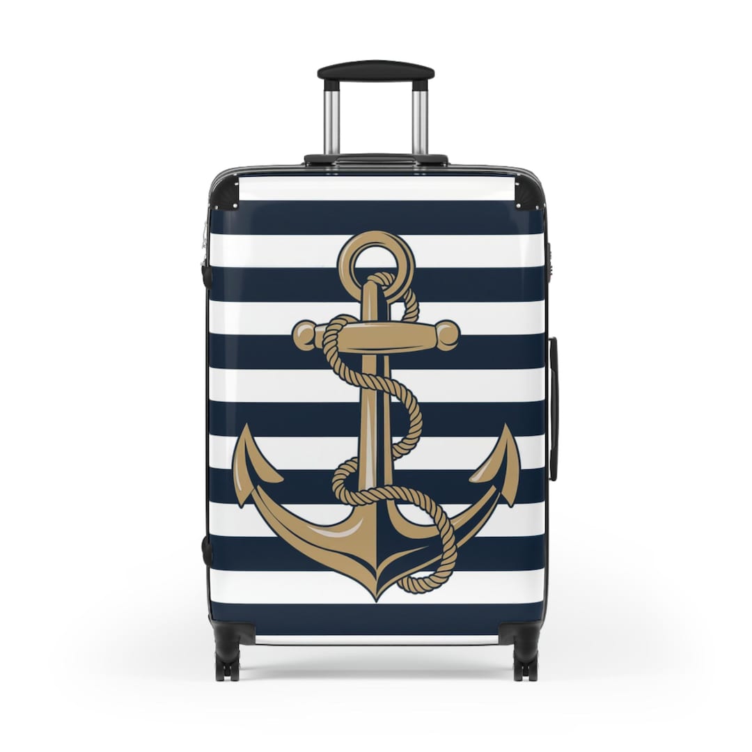 Anchor Suitcase Luggage, Marine Boat Cruise Carry on 4 Wheels Cabin ...