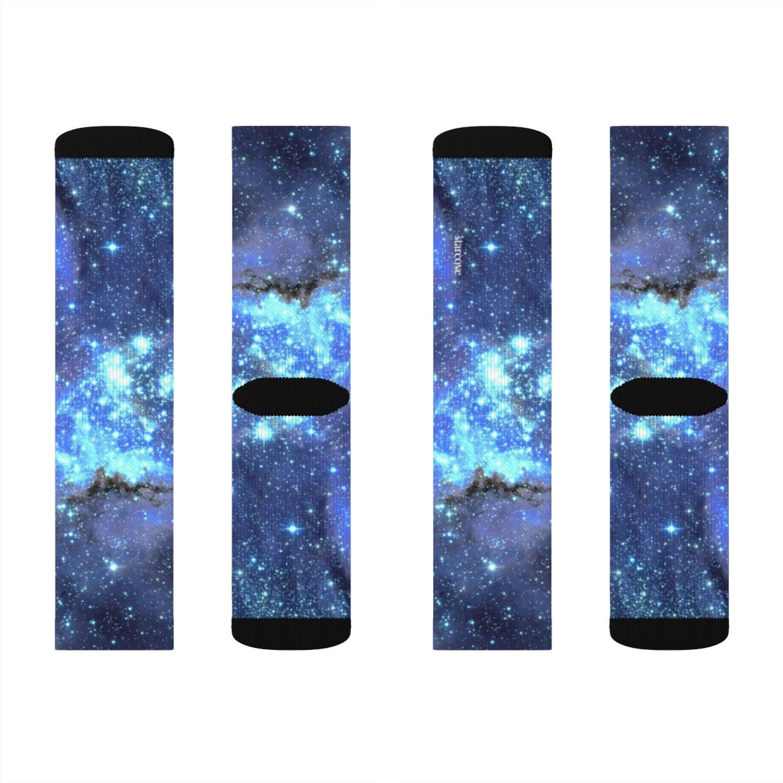 Galaxy Space Socks Celestial Stars Blue 3D Sublimation Socks - Etsy