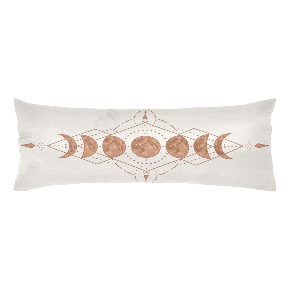 Moon Phases Body Pillow Case, Boho Bohemian Long Large Bed Accent ...