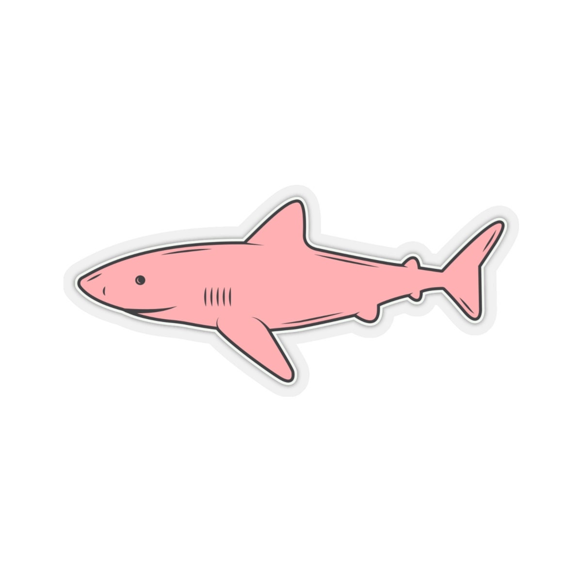 Pink Shark Sticker Ocean Animals Tumblr Cute Pink Pastel | Etsy