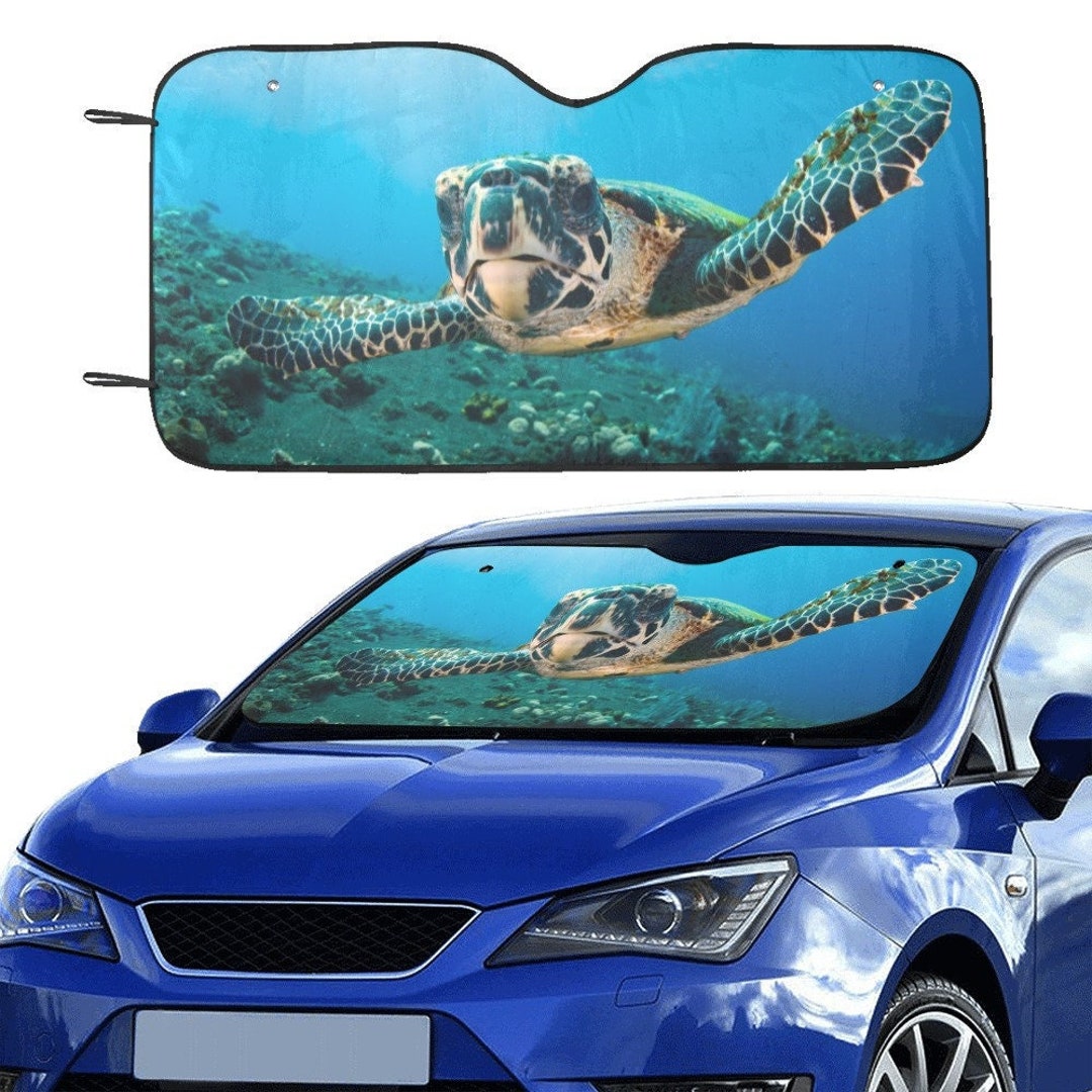Sea Turtle Car Sunshade, Windshield Ocean Beach Car Accessories Auto ...