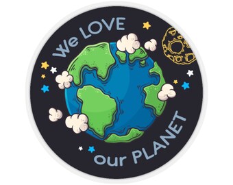 Planet Earth World Globe Vinyl Decal Sticker - Etsy