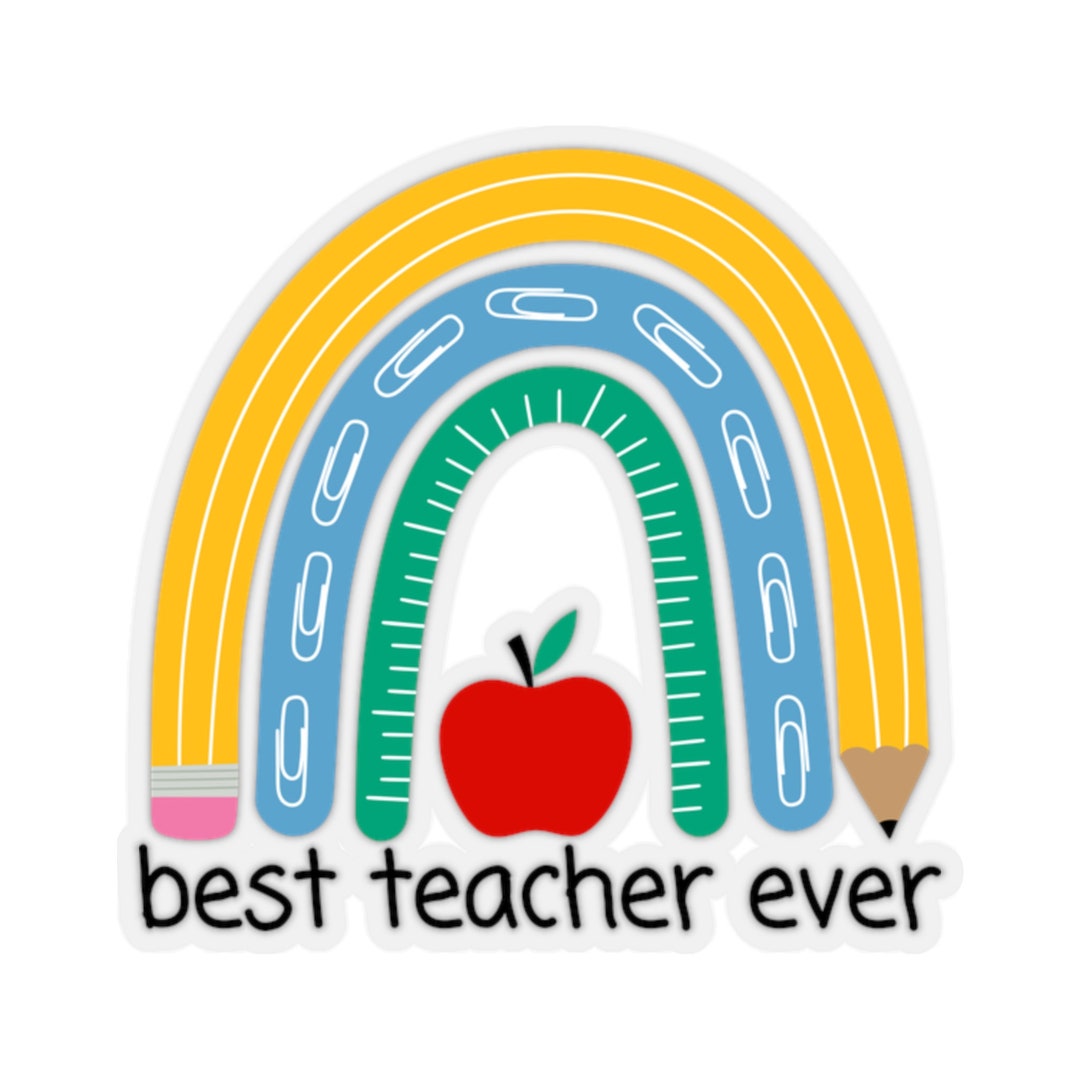 Best Teacher Sticker, Elementary Kindergarten School Appreciation ...
