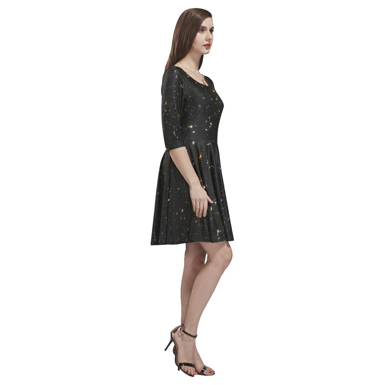Galaxy Dress Night Sky Print Black Space Star Constellation - Etsy