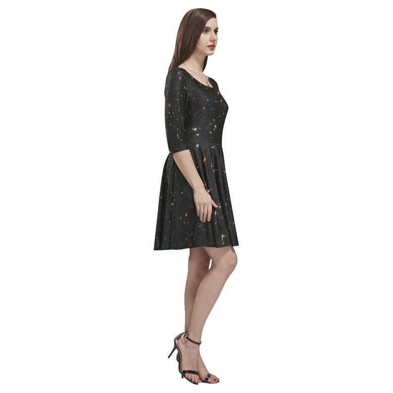 Galaxy Dress Night Sky Print Black Space Star Constellation - Etsy