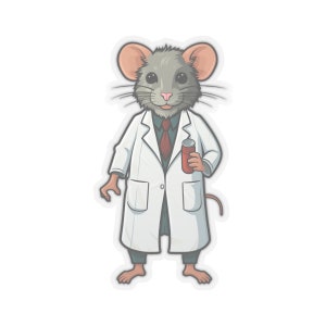 Research Lab Sticker Decal, Rat Laboratory Science Med Phd Art Vinyl ...