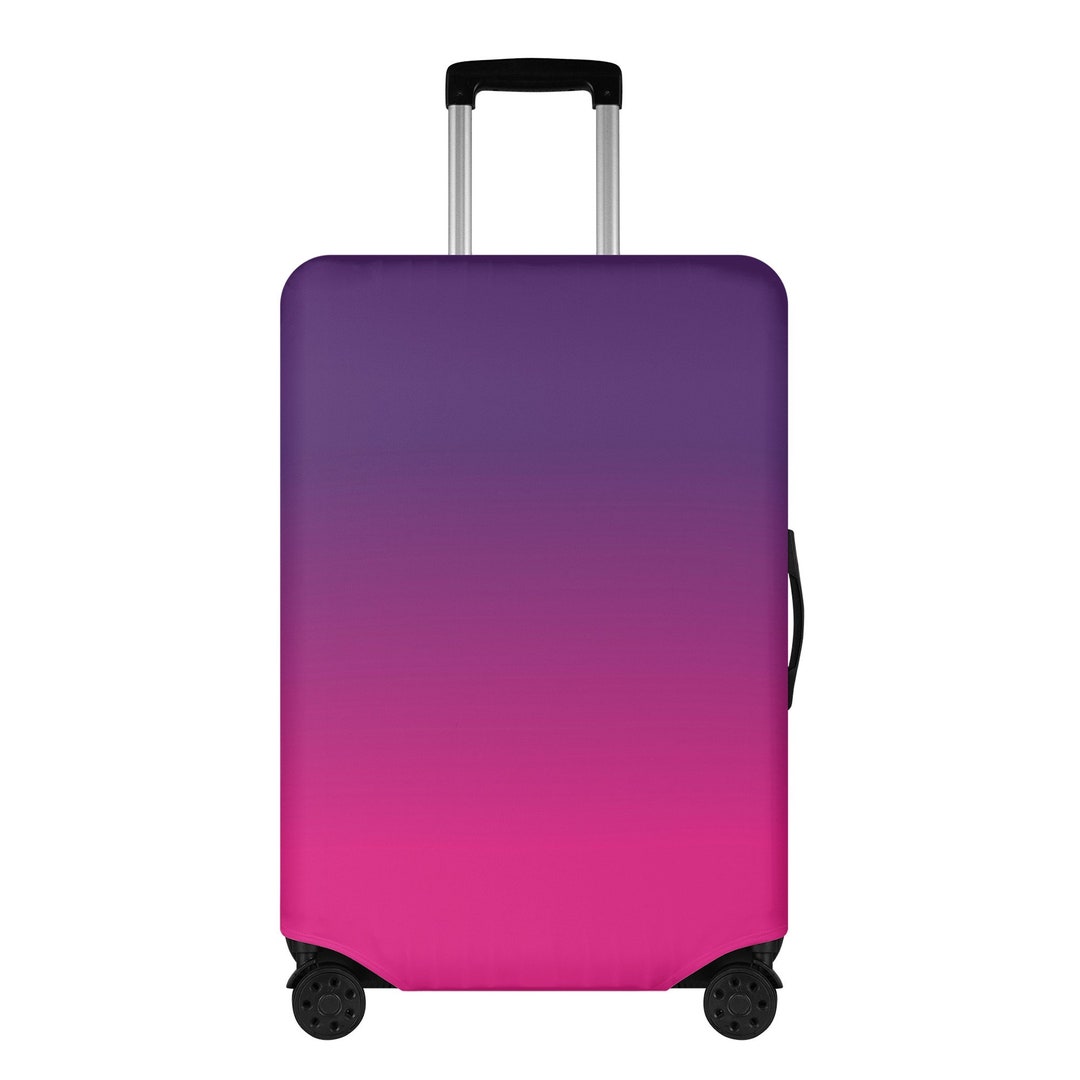 Pink Purple Ombre Luggage Cover, Gradient Tie Dye Suitcase Protector ...