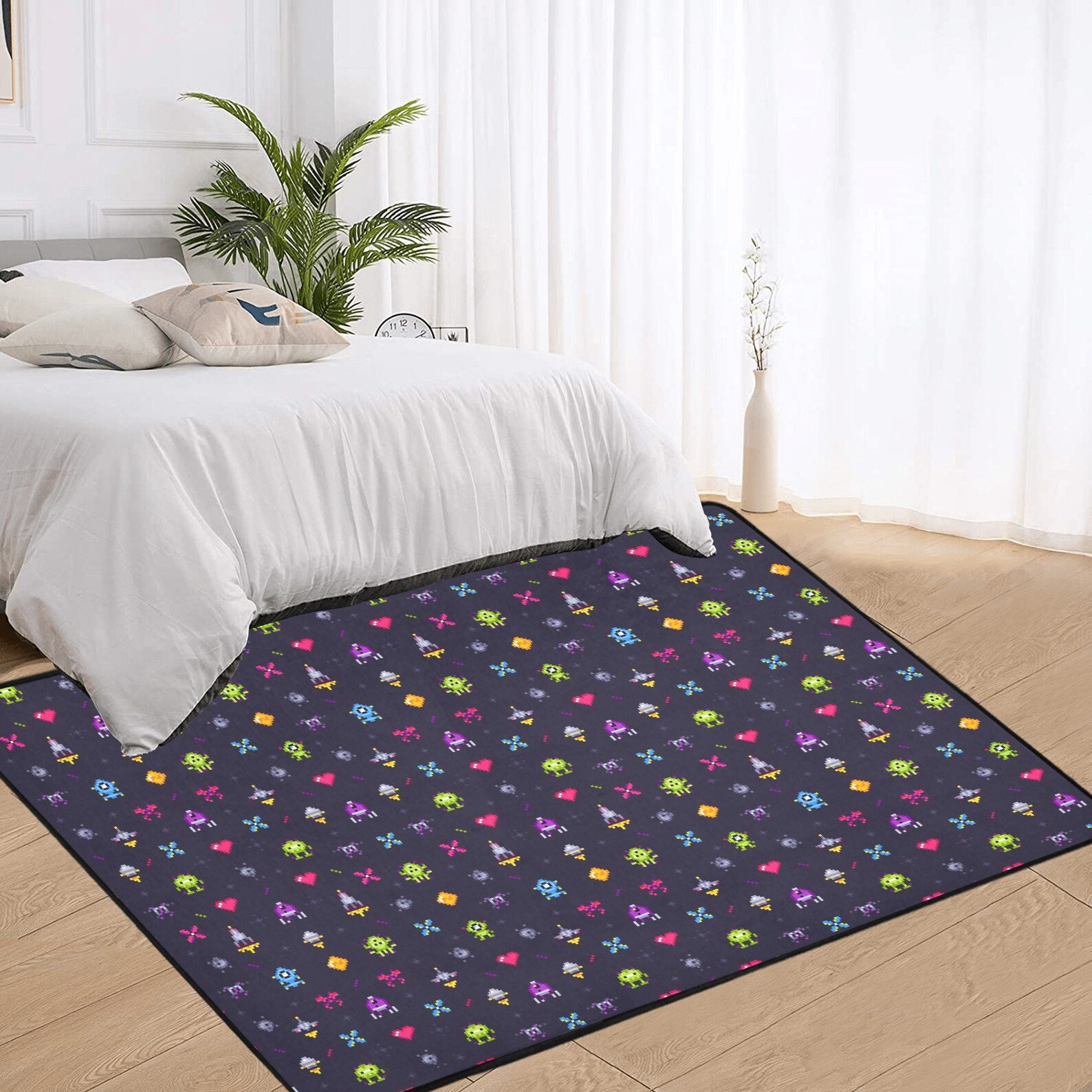 80s Arcade Gaming Area Rug Carpet Pixel Art Video Game Retro - Etsy