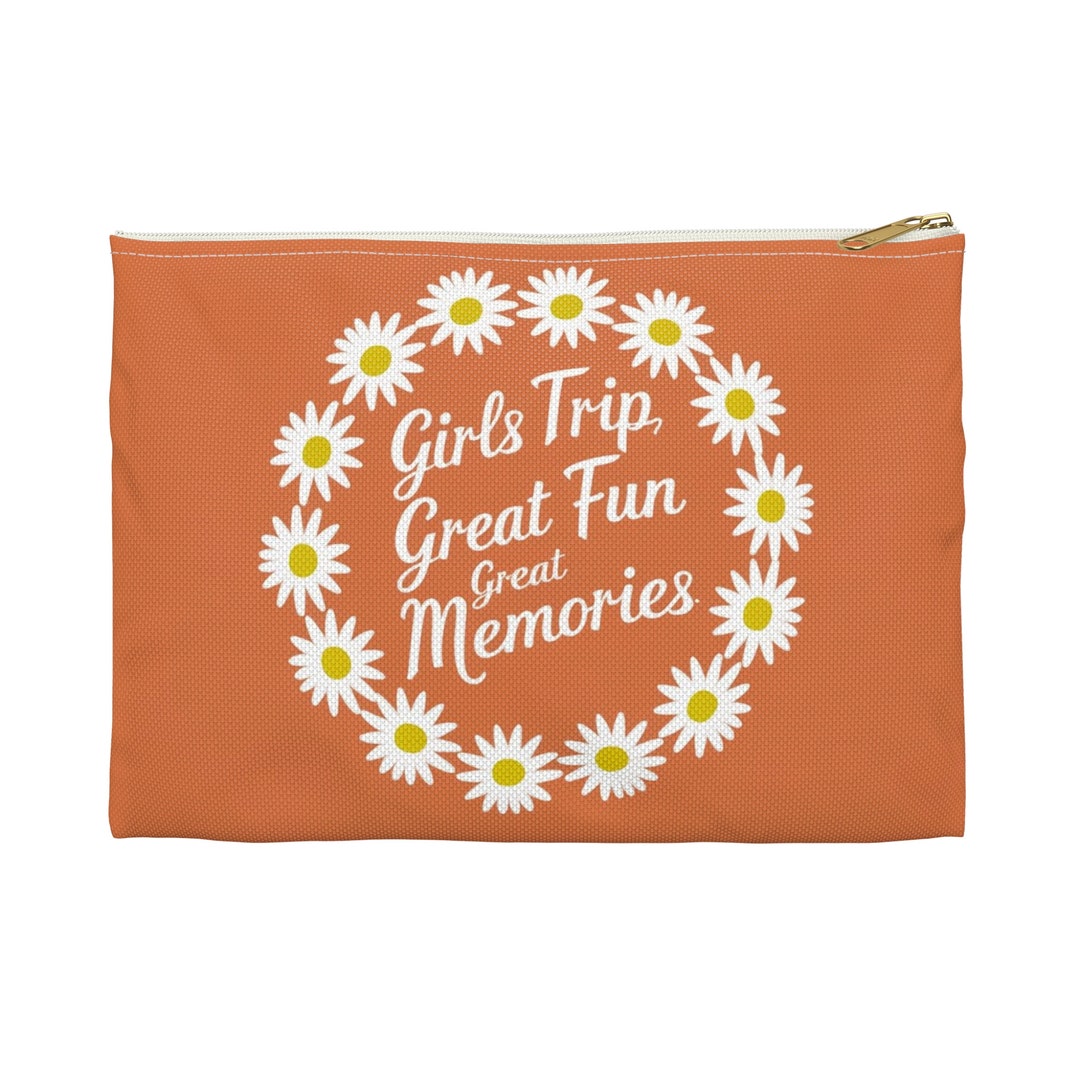 Girls Trip Travel Bag, Weekend Gifts Daisy Floral Pouch Canvas Wash ...