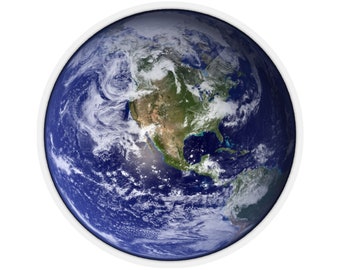 Planet Earth World Globe Vinyl Decal Sticker - Etsy