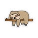 Sleepy Sloth Sticker, Animal Laptop Decal Vinyl Cute Waterbottle ...