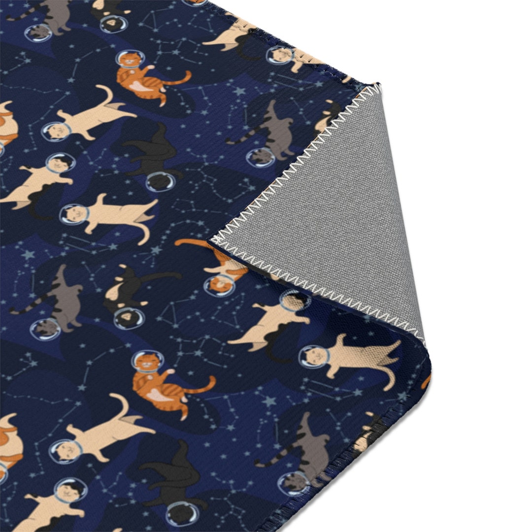 Galaxy Cats in Space Area Rug Carpet, Constellation Home Floor Decor ...
