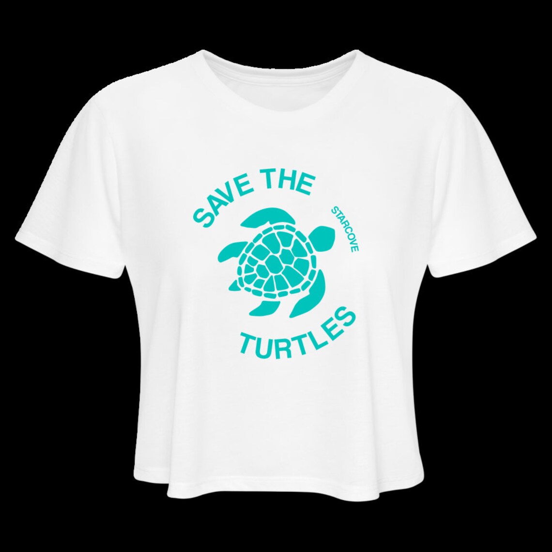 Save the Turtles Crop Top Women, Tortoise 90s Ocean Beach Sea Turtle ...