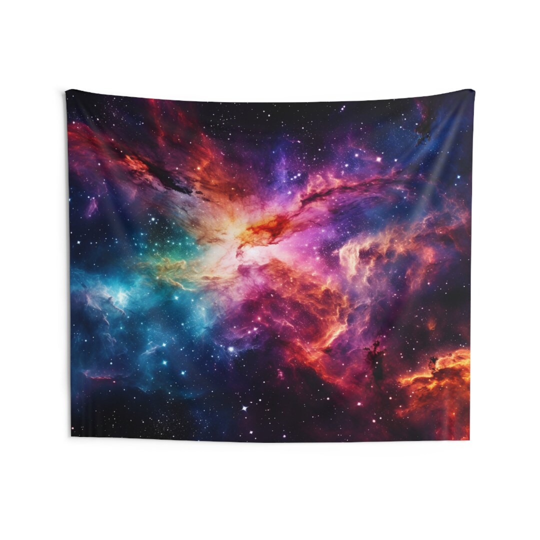 Galaxy Tapestry, Galactic Milky Way Universe Space Wall Art Hanging ...