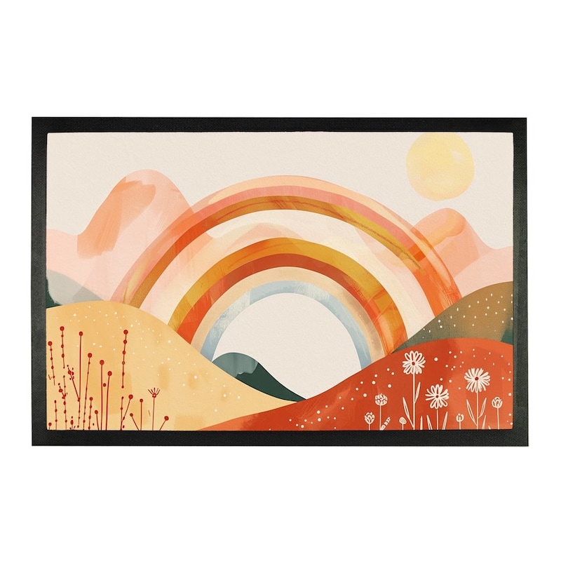 Rainbow Doormat - Etsy