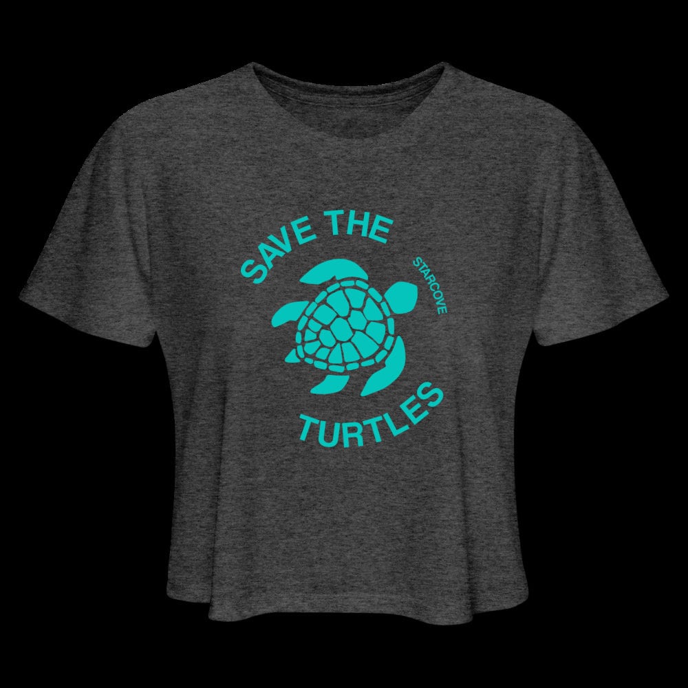 Save the Turtles Crop Top Women, Tortoise 90s Ocean Beach Sea Turtle ...