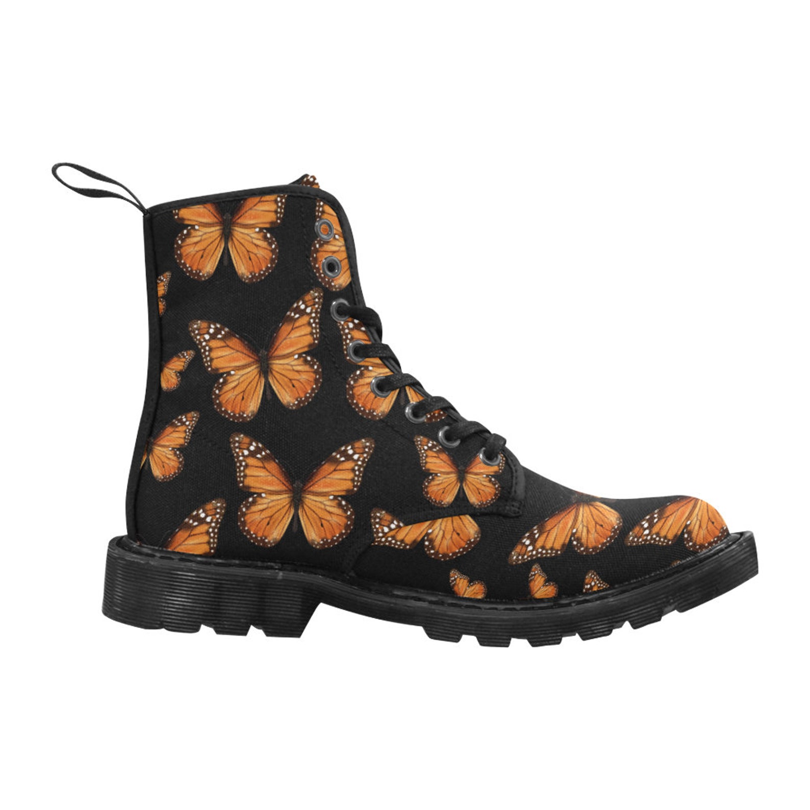 Monarch Butterfly Women's Boots Insect Pattern Vegan - Etsy